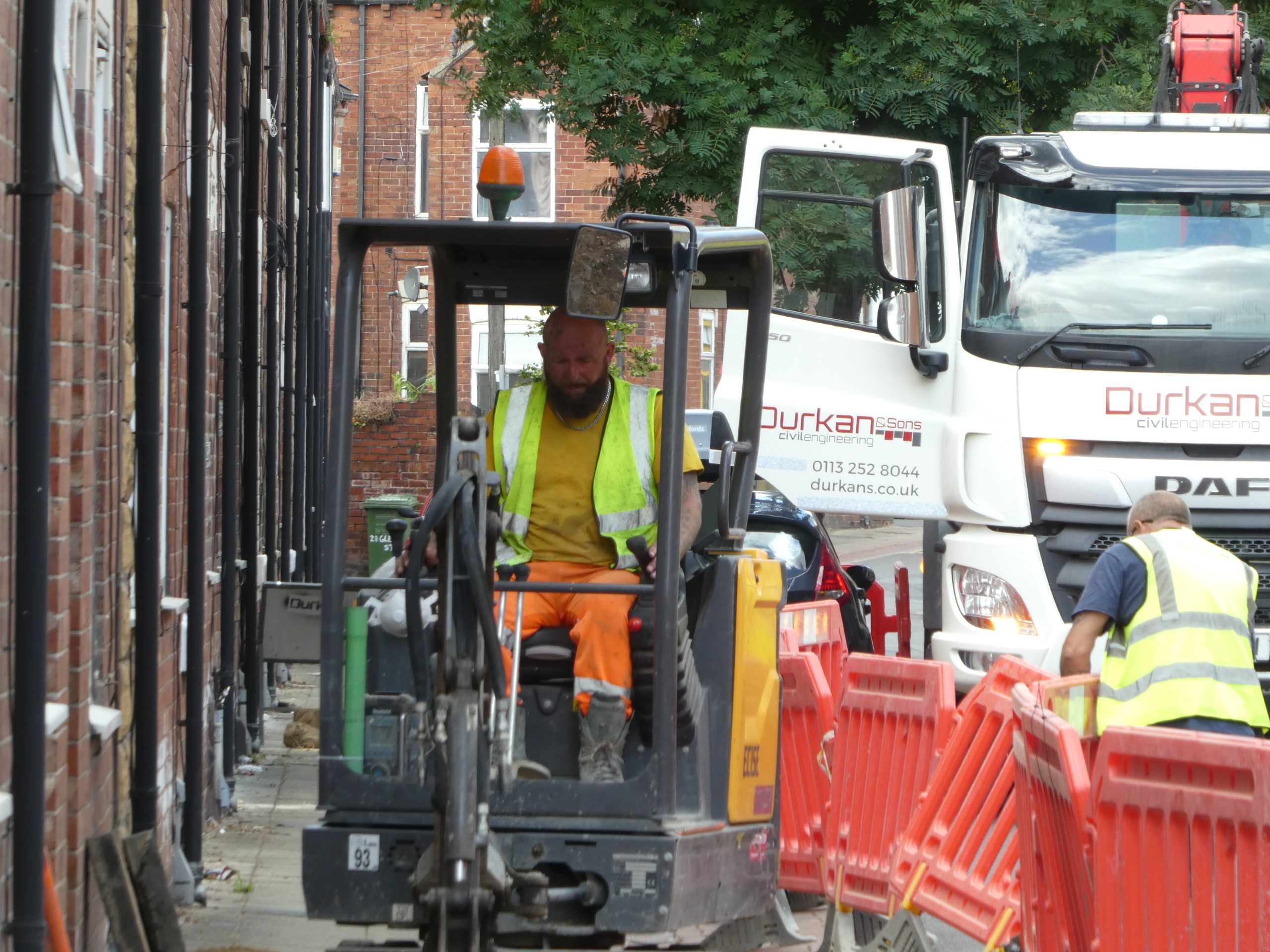 Utility Trenching with Support Vehicle – Residential Street in ...